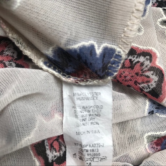 Ginger G | Tops | Ginger G Floral Print Mesh Sleeveless Tank Top | Poshmark